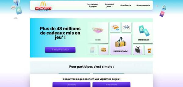 Jeu Monopoly McDo Ultimate Edition 2023 www.mcdonalds.fr/monopoly